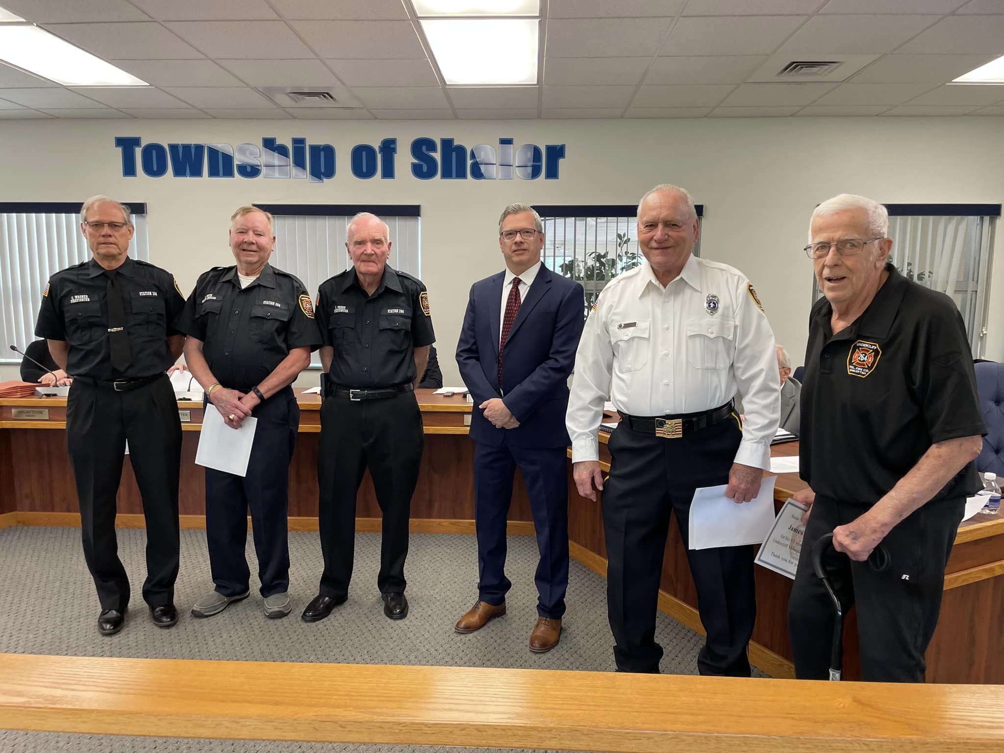 FIVE UNDERCLIFF MEMBERS HONORED BY SHALER TOWNSHIP – Undercliff VFC